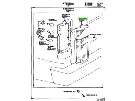 Toyota Tail Light – P/N # 81551-95J00 – Automotive Warehouse