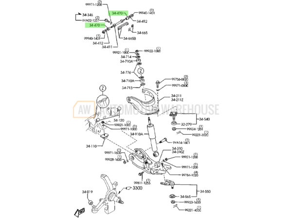 Mazda Suspension Bush – P/N # UH71-34-470 – Automotive Warehouse